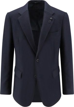 Lardini Blazer droit &agrave; revers crant&eacute; - Homme - Vestes - Bleu - Taille: 2XL