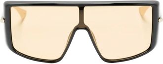 Alexander McQueen Eyewear Sonnenbrille mit geometrischem Gestell - Schwarz