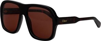 Chlo&eacute; Femme, Accessoires, Brun, Taille: 58 MM Lunettes de soleil &eacute;l&eacute;gantes pour un look chic