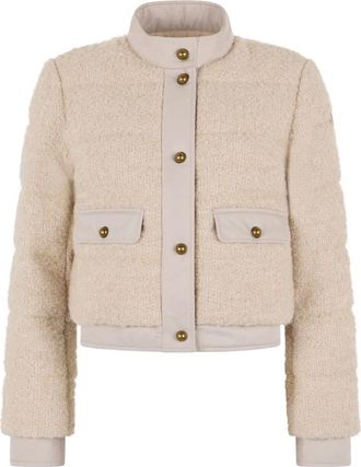 Moncler Femme, Vestes, Beige, Taille: 38 FR Blandy Short Down Jacket