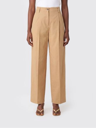 Alberto Biani Pantalon &eacute;vas&eacute; de tailleur en coton &agrave; taille haute