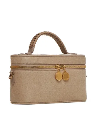 Stella McCartney Womens Vanity Case Bag Falabella Beige Polyester Shoulder