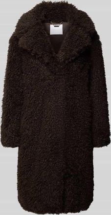 Rich & Royal Mantel aus Teddyfell mit Reverskragen