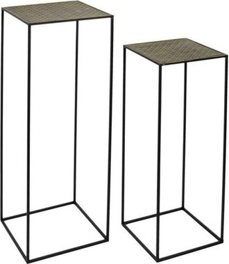 The Home Deco Factory Lot de 2 sellettes gigognes métal martelé Mirage