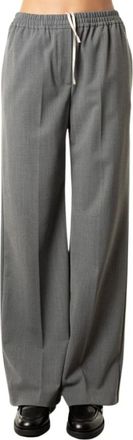 Max Mara Femme, Pantalons, Gris, Taille: 42 FR Pantalone ampio