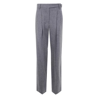 Brunello Cucinelli Weite Hosen f&uuml;r stilvolle Outfits - - Trousers - Damen - Grau - L