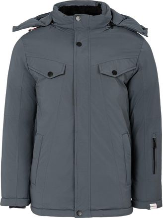 Lee Cooper Steppjacke f&uuml;r Herren, mit Kapuze (Grau)