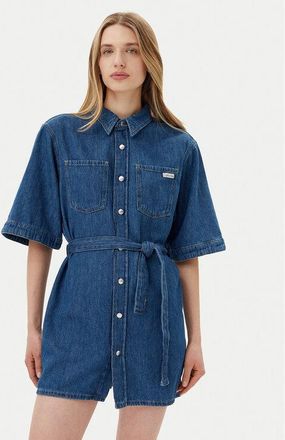 Calvin Klein Jeans Jeanskleid J20J225169 Blau Boxy Fit