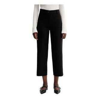 Sessun Hudkin Patch Pockets Ankle Pant - - Trousers - Damen - Schwarzk - L