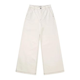 Munthe Wide Hosen - - Trousers - Damen - Wei&szlig; - 2XL