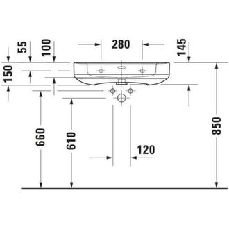 Duravit Duravit - Soleil by Starck Waschtisch, 650x475mm, mit &Uuml;berlauf und
