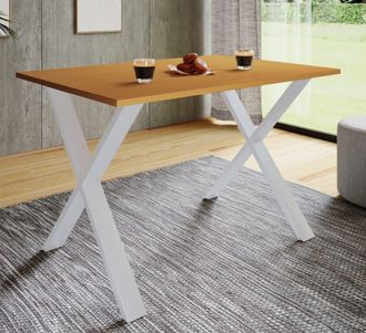 VCM Premium Holz Esstisch/H. 76 x B. 110 x T. 80 cm/K&uuml;chentisch Speisetisch Tisch Xona X