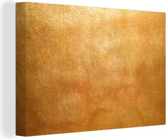 MuchoWow Leinwand Bilder, Einzigartige Wanddeko mit Rahmen, Eisen - Rost - Gold - Metall - Luxus, Wandbilder Wohnzimmer, Deko Schlafzimmer 150x100 cm
