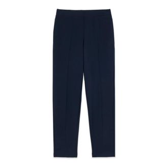 Oltre Regul&auml;re Hose aus Cr&ecirc;pe-Stoff - - Trousers - Damen - Blau - S