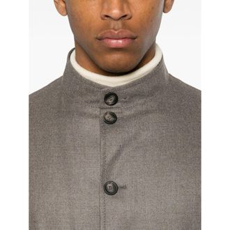 Tagliatore Cashmere Blend Twill Shirt Jacket - Gray