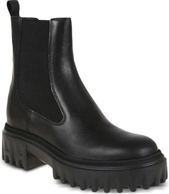 Hogan Platform Calf Leather Boot - Black