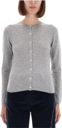 Aspesi Femme, Pulls, Gris, Taille: 36 FR Gilet en Cachemire Coupe Slim