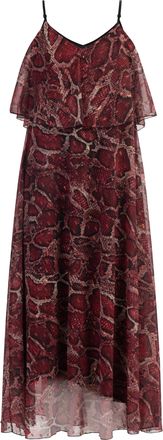 Faina Maxikleid mit Schlangen-Print Damen rot schlange