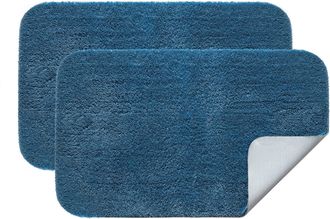 Miulee Teppich Badgarnitur 2 Teilig Badematte Badezimmerteppich Badvorleger rutschfest Waschbar Bettvorleger Badteppich Saugf&auml;hige Duschvorleger Fussmatte f&uuml;