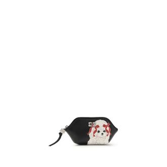 Ganni Femme, Accessoires, Noir, Taille: ONE Size Porte-monnaie Bou avec Caniche