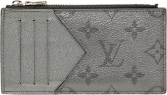 Louis Vuitton Porte-cartes Monogram Eclipse Pre-owned - Femme - Pre-owned - Gris - Taille: ONE Size