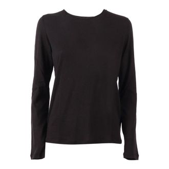 Majestic Filatures Rundhals-Langarm-T-Shirt - - Tops - Damen - Schwarzk - L