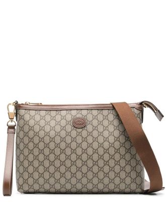 Gucci Hobo Bags - Gg Supreme Large Crossbody Bag - Gr. unisize - in Grau - f&uuml;r Damen