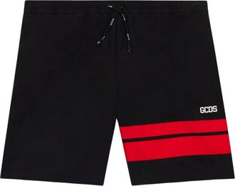 GCDS Gcds, Homme, Maillots de bain, Noir, Taille: XS Short de bain ray&eacute;