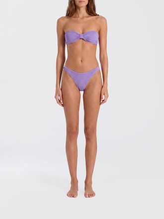 Hunza G Bikini Jean style bandeau avec d&eacute;collet&eacute; en caur et taille basse