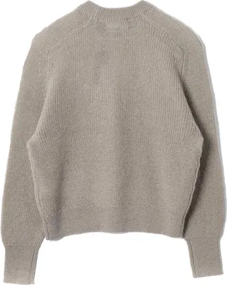 Rotate Logo Patch Knit Sweater - Gray