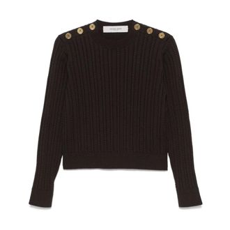 Golden Goose Femme, Pulls, Brun, Taille: 38 FR Pull Marron Aw25