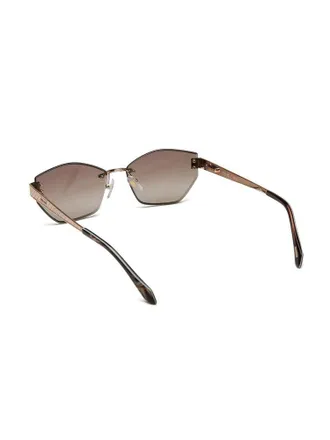 Just Cavalli SJC202 Hexagonal Metal-Frame Sunglasses - Gold