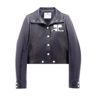 Courr&egrave;ges Reedition Vinyl Jacke - - Jackets - Damen - Blau - 2XS