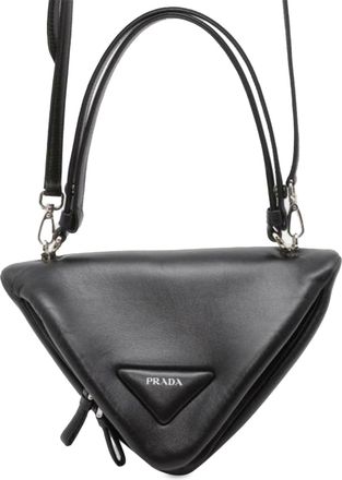 Prada Black Padded Nappa Triangle Crossbody Bag