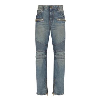 Balmain Biker Jeans in Vintage Denim - - Jeans - Herren - Blau - W31
