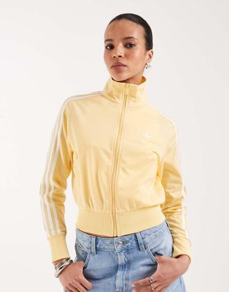 adidas Originals Firebird - Klassische Trainingsjacke in Gelb und Wei&szlig;