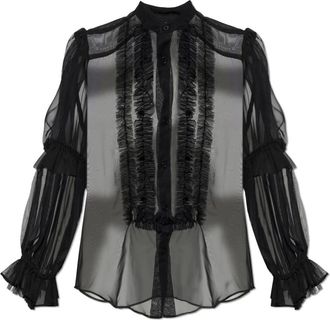 Comme Des Gar&ccedil;ons Femme, Blouses et Chemises, Noir, Taille: 36 FR Chemise Transparente