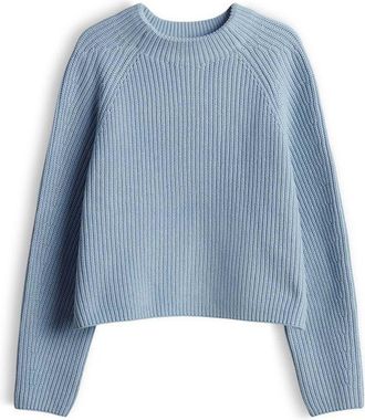 OPUS Strickpullover Ponusa aus weichem Strick Verk&uuml;rzte Silhouette mit Raglan&auml;rmeln und weichem Fall