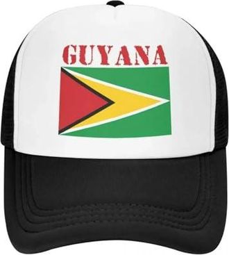 Generic Casquette Trucker personnalis&eacute;e Drapeau du Guyana pour Homme et Femme Ajustable Casquette de Baseball Adulte Printemps Papa Cadeaux Les Sports activit