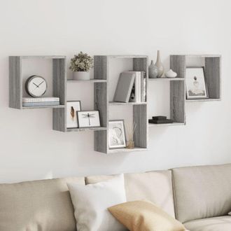 vidaXL Vidaxl - tag&egrave;re murale sonoma gris 159x18x66 cm bois ing&eacute;nierie