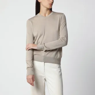 The Row Ondre Pullover aus Kaschmir und Seide in Taupe