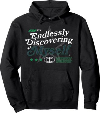 Trendy Apparel Endlessly Discovering Myself Stay Positive Pullover Hoodie
