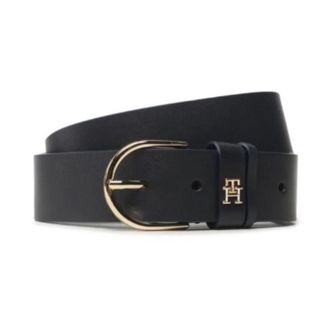 Tommy Hilfiger Dunkelblaues Leder G&uuml;rtel Zeitloses Design - - Accessories - Damen - Blau - 80 CM
