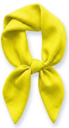 TigerTie Foulard pour femme en couleur unie - Dimensions du foulard 60 x 60 cm - 100% coton, Jaune citron, Taille unique