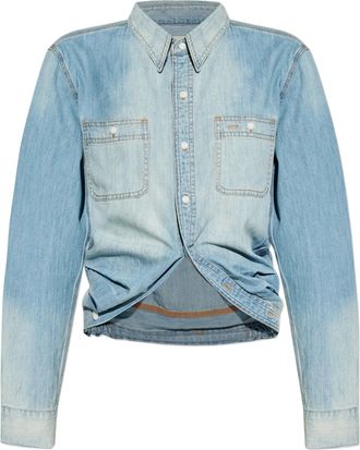 R13 Chemise de travail en jean enveloppante R13