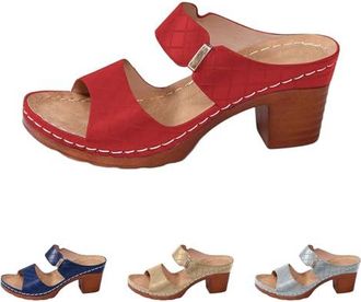 Generic Sandales &agrave; talons hauts pour femme - Confortables - Pour l&eacute;t&eacute; - Tendance et &eacute;l&eacute;gantes - Pour les tenues avec des robes, des jeans, des jupes, bleu fon