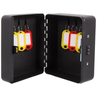 BESTONZON FUNOMOCYA Schl&uuml;sselschrank aus Metall mit 6 stelligem Zahlenschloss Wandmontierte Schl&uuml;sselaufbewahrungsbox f&uuml;r Haushalt und B&uuml;ro Sichere Schl&uuml;sselver