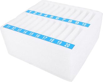 Aboofan 20gitter Weiße Schaumstoff Handy Organizer Box Mit Gehärtetem Glas Platzsparend Multifunktional Für Büro Klassenzimmer Und Meeting Mobiler Aufbewahrun