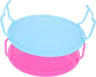 Cabilock 2 Stück Multifunktionaler Mikrowellen Dampfgarer und Aufbewahrungsregal aus Hochwertigem PP zur Besseren Hitzezirkulation und Lebensmittellagerung Küc