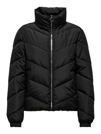 Jacqueline de Yong JDY by ONLY Damen kurze Steppjacke mit Stehkragen 2-Pockets schwarz